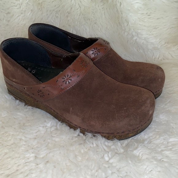 Dansko | Shoes | Dansko Brown Suede Leather Clogs | Poshmark